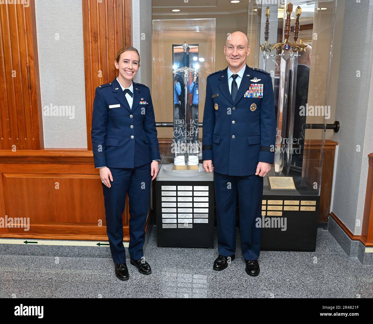 Air Force Vice Chief of Staff Gen. David W. Allvin poses with 2nd Lt ...