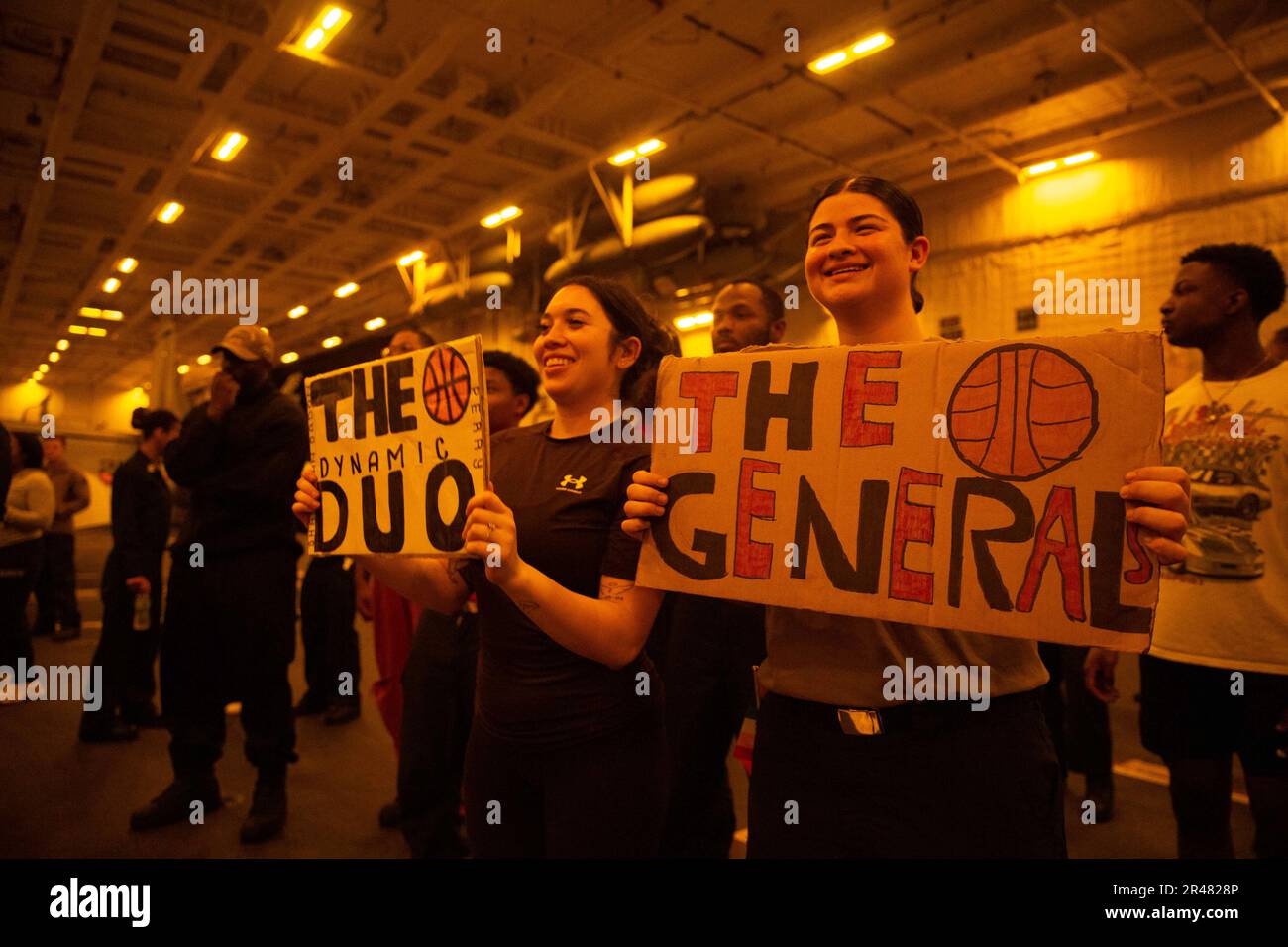 Sailors assigned to the first-in-class aircraft carrier USS Gerald R ...