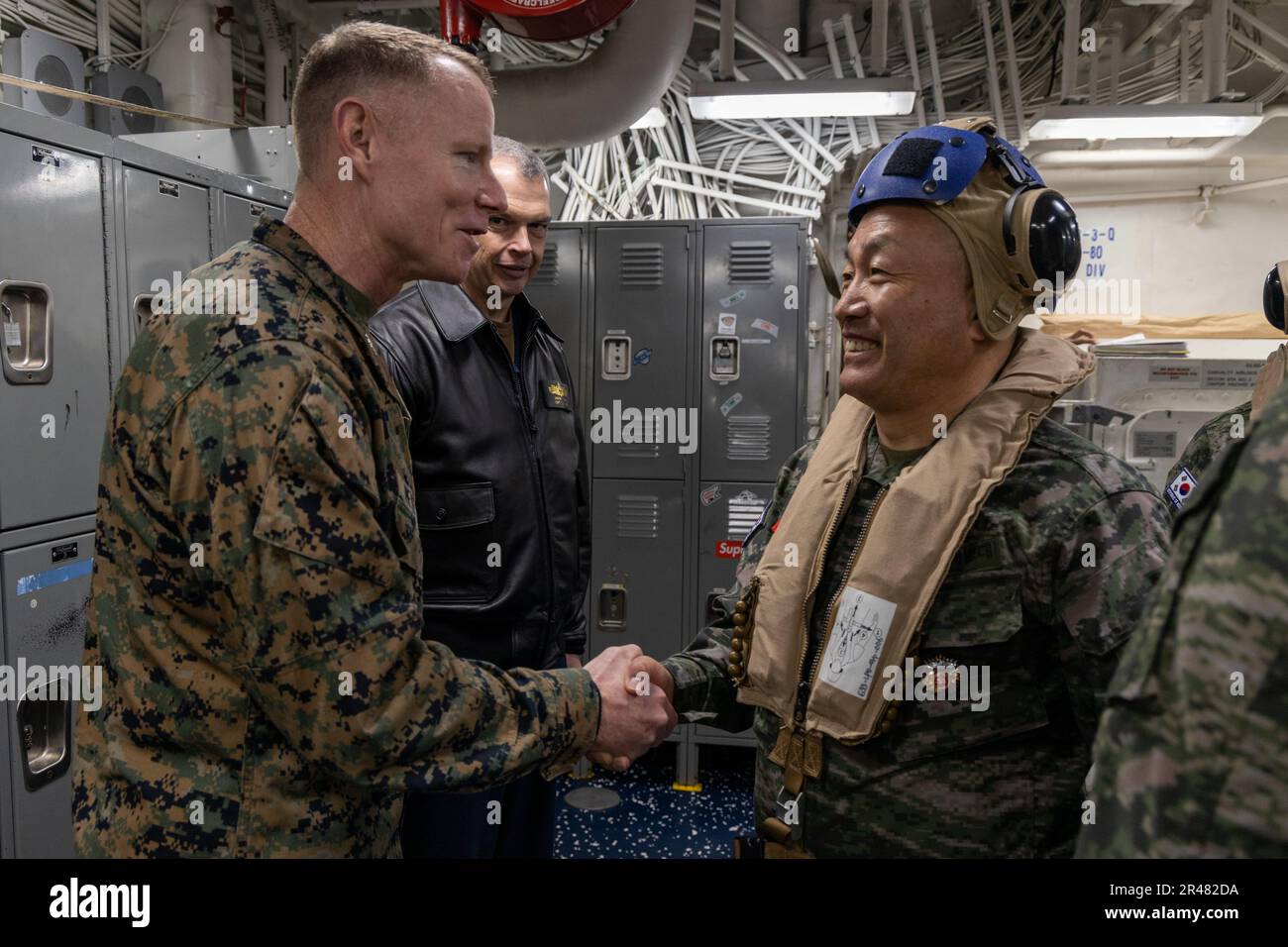 U.S. Marine Corps Col. Samuel Meyer, commanding officer of the 13th ...
