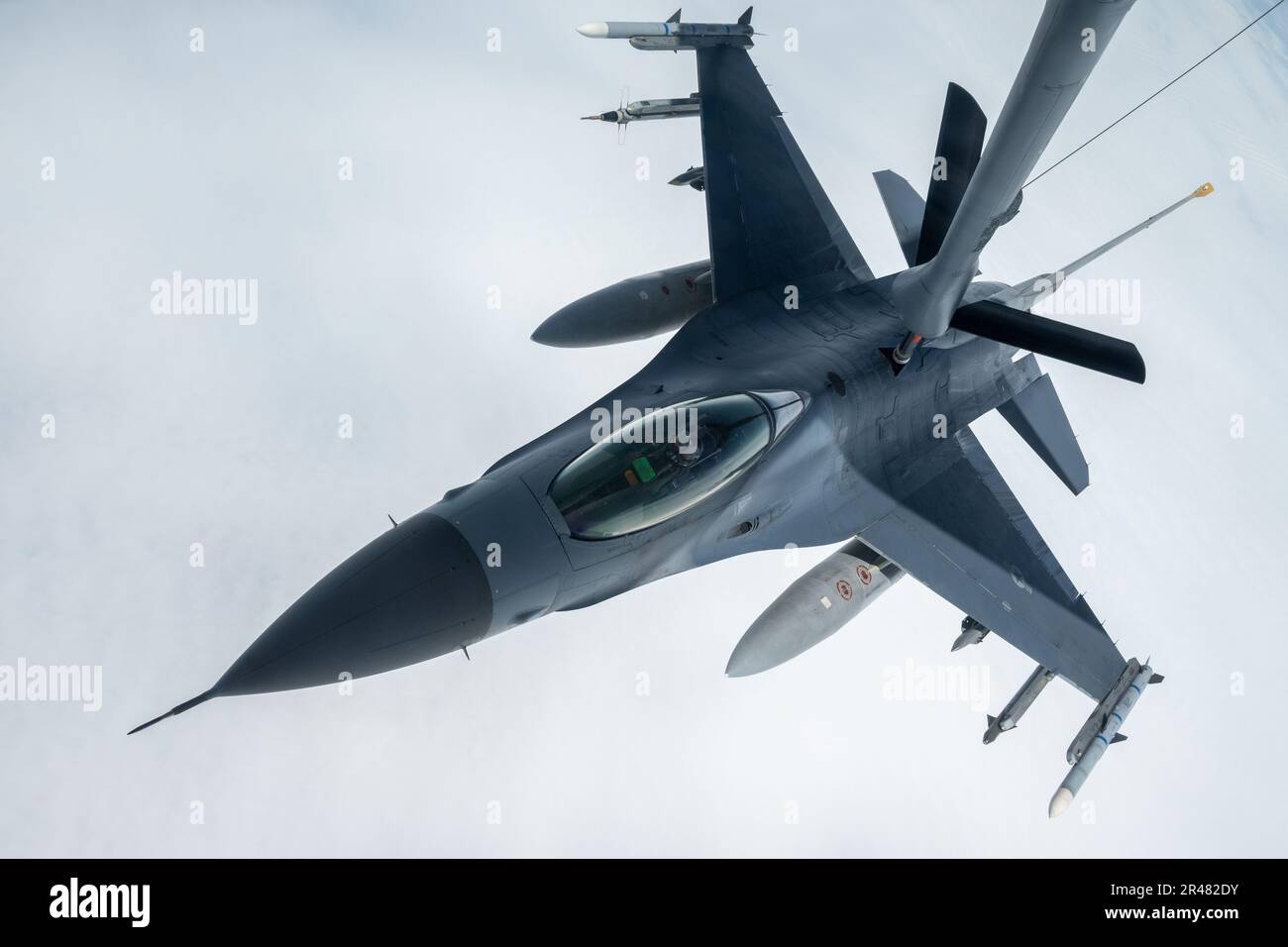 A U.S. Air Force F-16 Fighting Falcon assigned to the 8th Fighter Wing ...