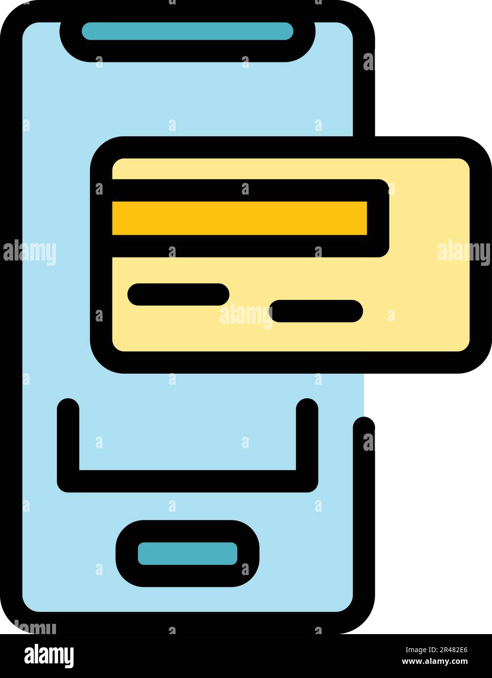 Mobile banking icon. Outline Mobile banking vector icon for web design ...