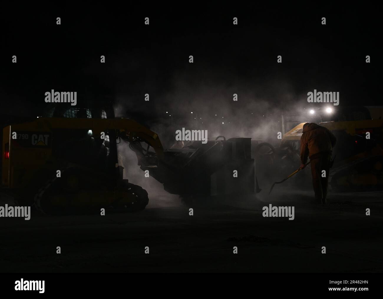 U.S. Air Force engineers from the 8th Civil Engineer Squadron operate ...