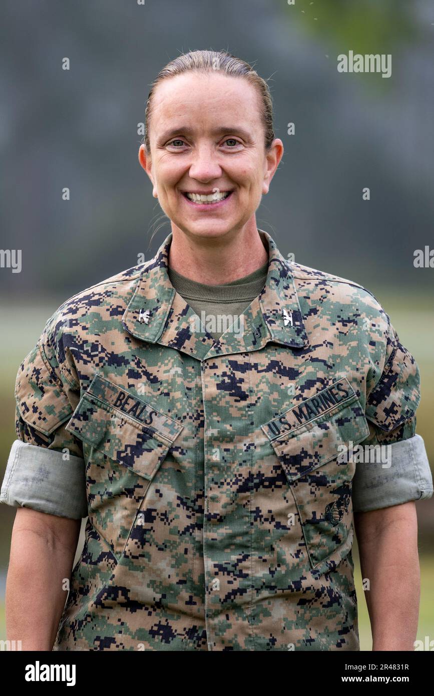 U.S. Marine Corps Col. Ginger Beals, commanding officer of Combat ...
