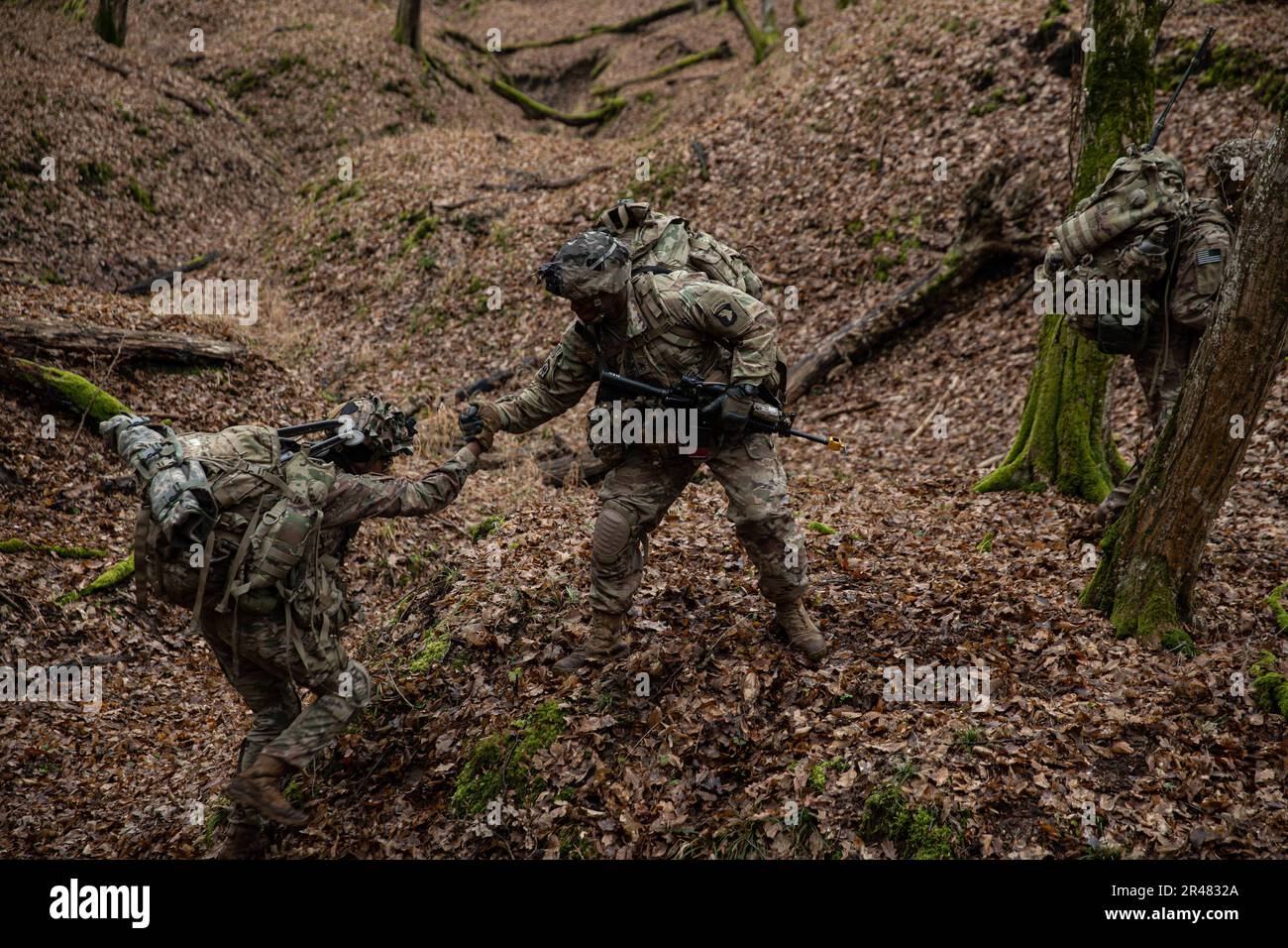 Soldiers assigned to the 39th Brigade Engineer Battalion, 2nd Brigade Combat Team, 101st ...