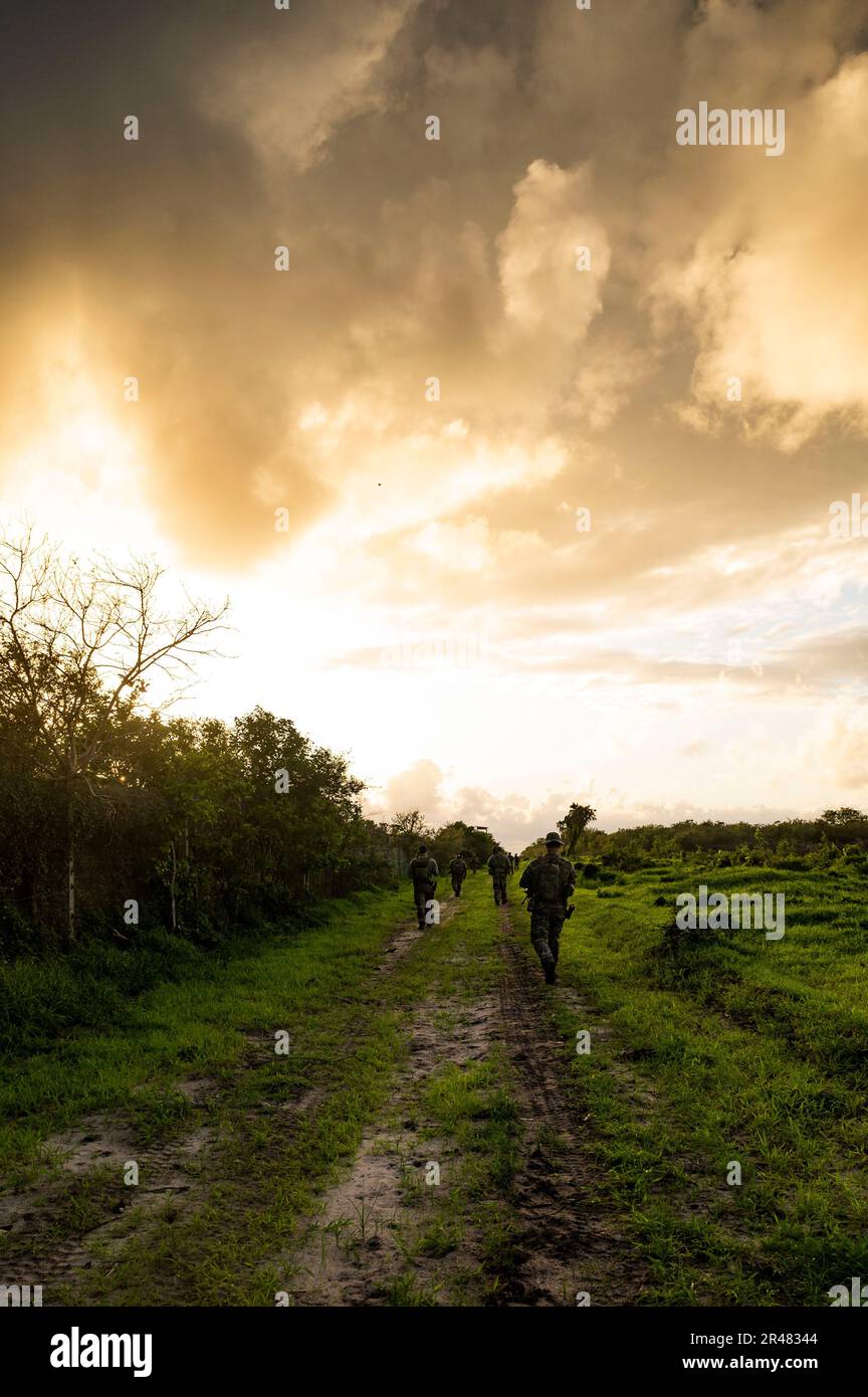 U.S. Army soldiers assigned to Task Force Wolfhound begin a patrol in ...