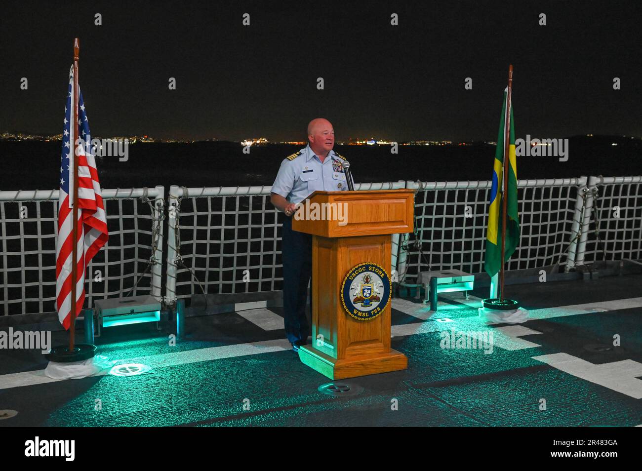 U.S. Coast Guard Capt. Clinton Carlson, the commanding officer of USCGC ...