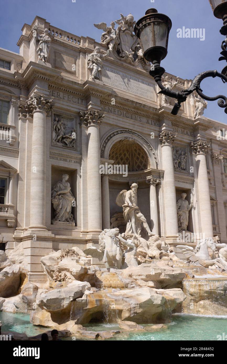 Trevi Fountain, the largest Baroque fountain in Rome, marks the start ...