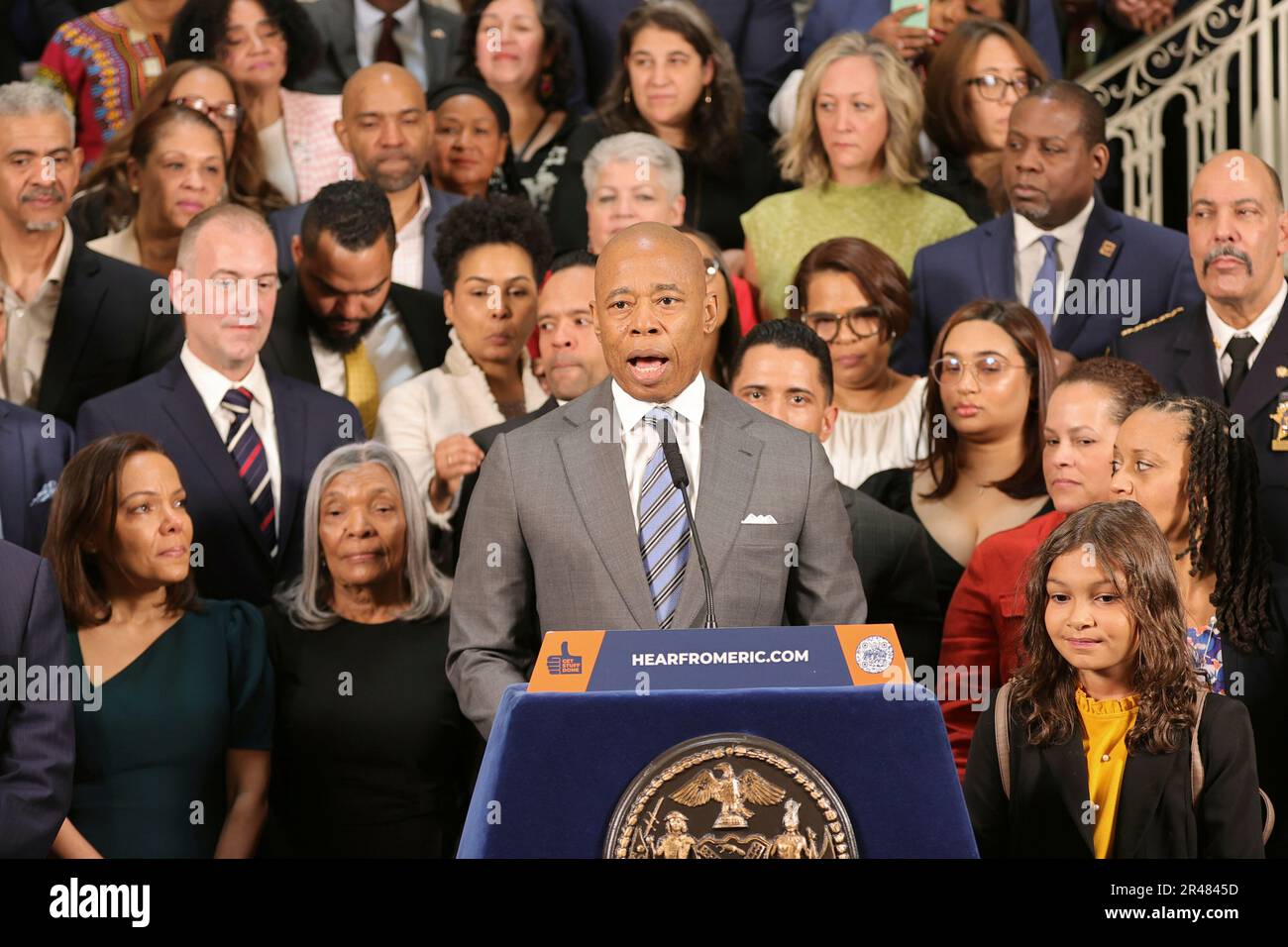 City Hall, New York, USA, May 26, 2023 - New York City Mayor Eric Adams ...