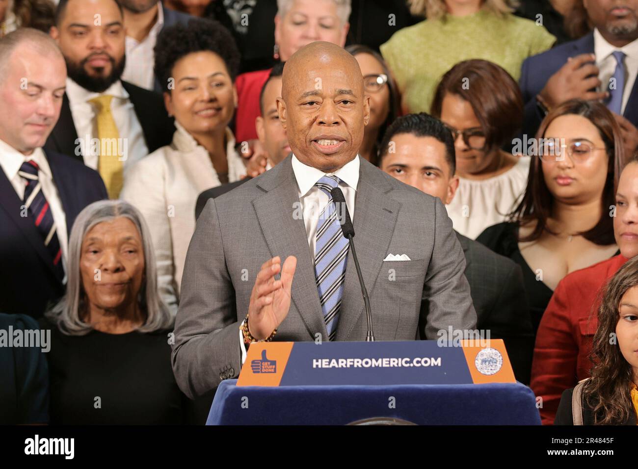 City Hall, New York, USA, May 26, 2023 - New York City Mayor Eric Adams ...