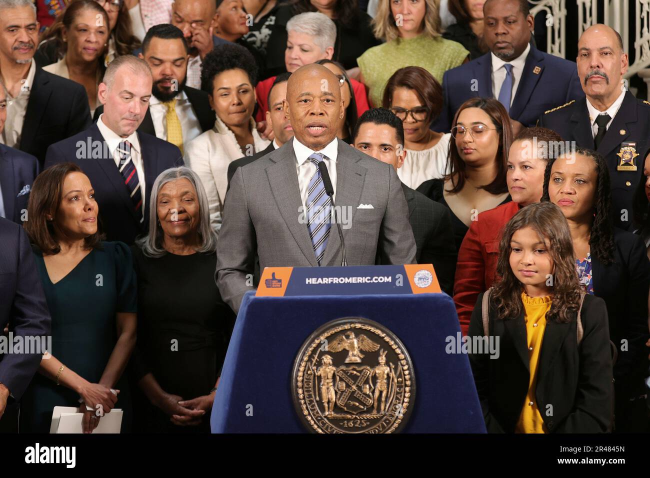 City Hall, New York, USA, May 26, 2023 - New York City Mayor Eric Adams ...