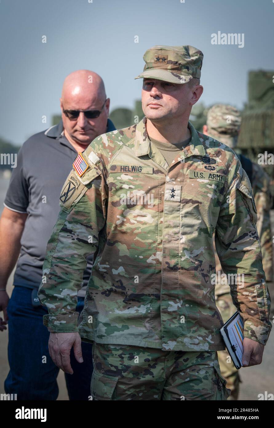 U.S. Army Maj. Gen. Jered Helwig, commander, 8th Theater Sustainment ...