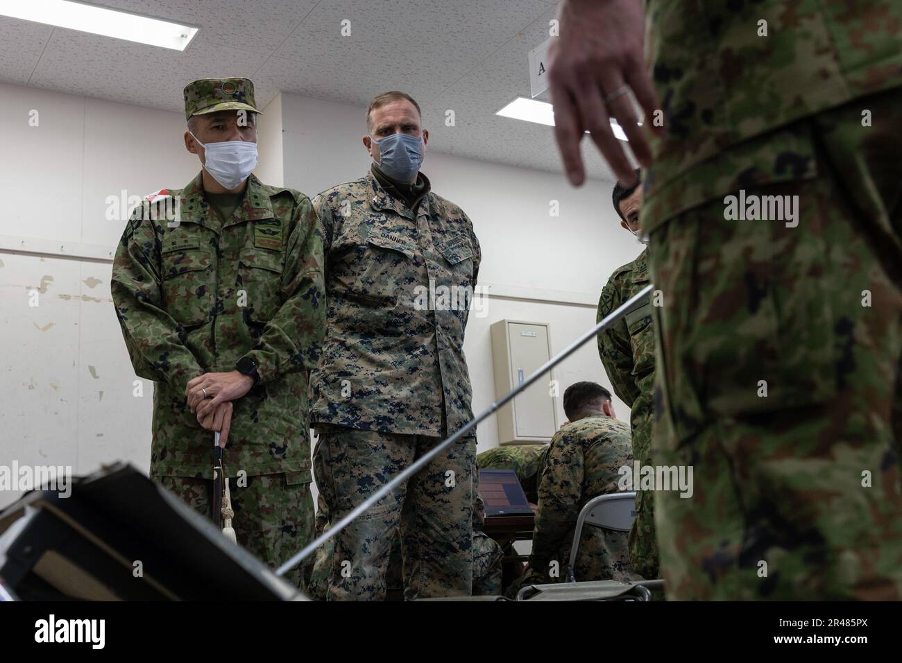 Major Gen. Shingo Nashinoki, left, commanding general of the Amphibious ...