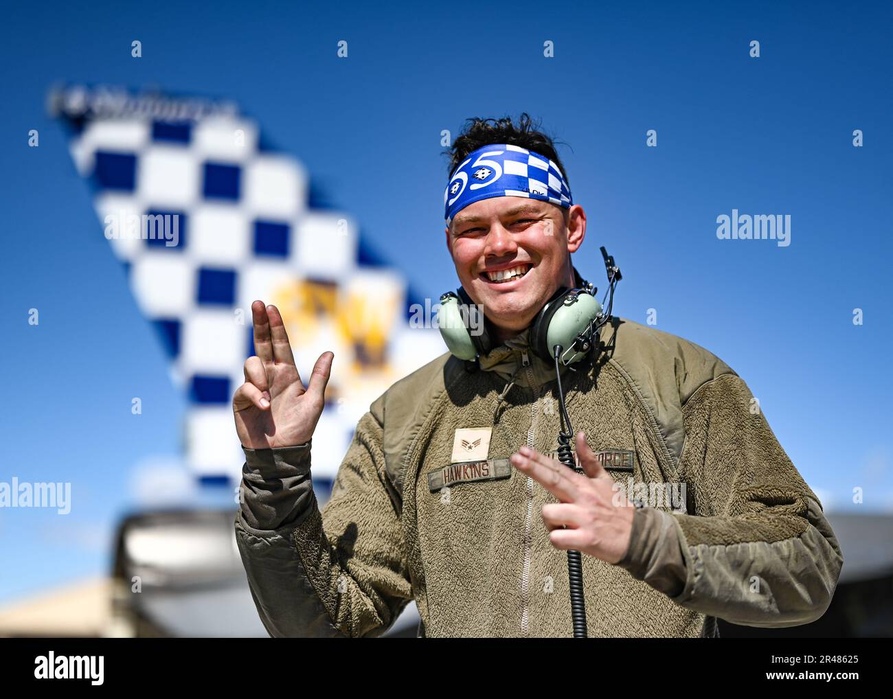U.S. Air Force Senior Airman Victor Hawkins, 55th Fighter Generation ...