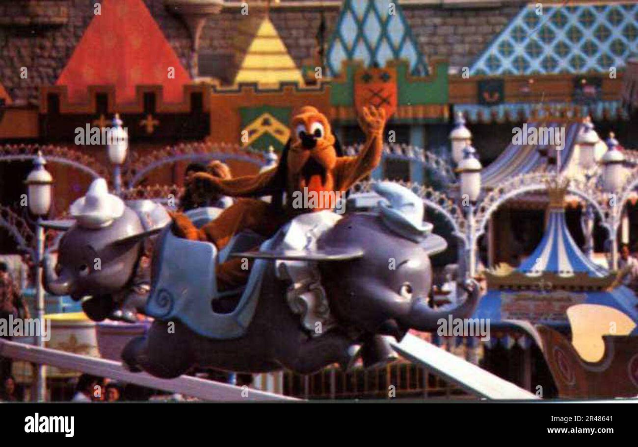 Up in the Air in Fantasyland, Dumbo, Pluto Stock Photo - Alamy