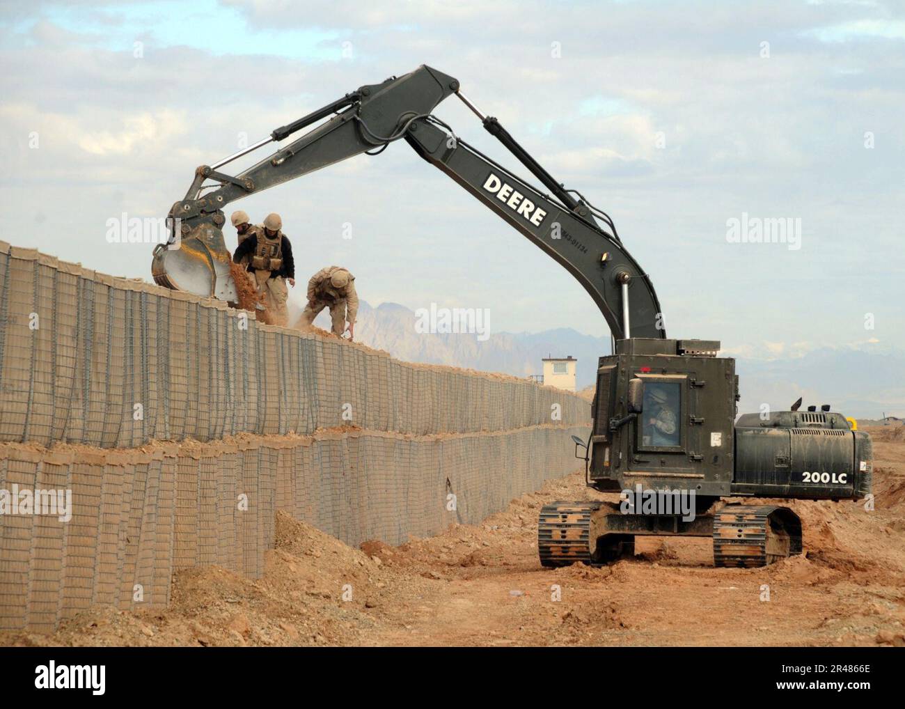 Up-armored excavator in Afghanistan Stock Photo - Alamy