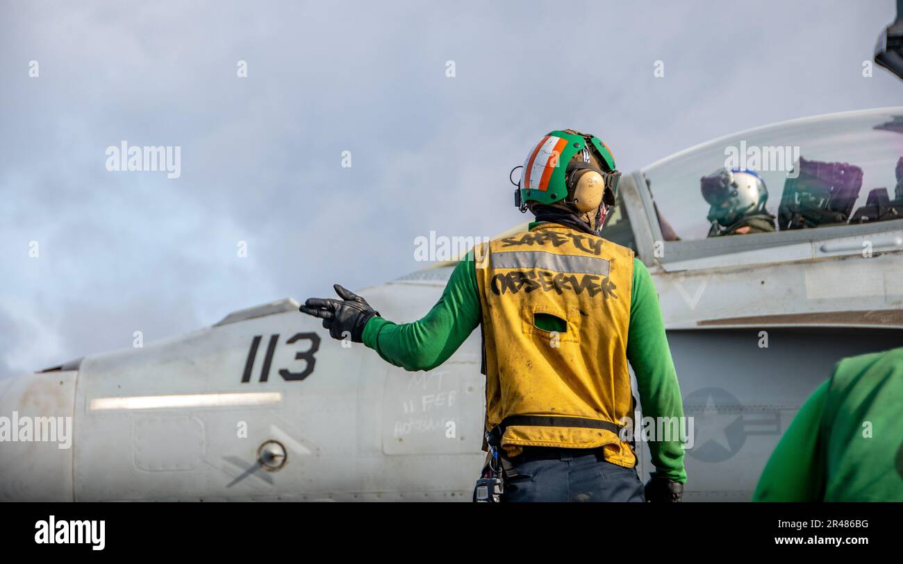 230211-N-MJ302-2131 SOUTH CHINA SEA (Feb.11, 2023) An F/A-18F Super ...