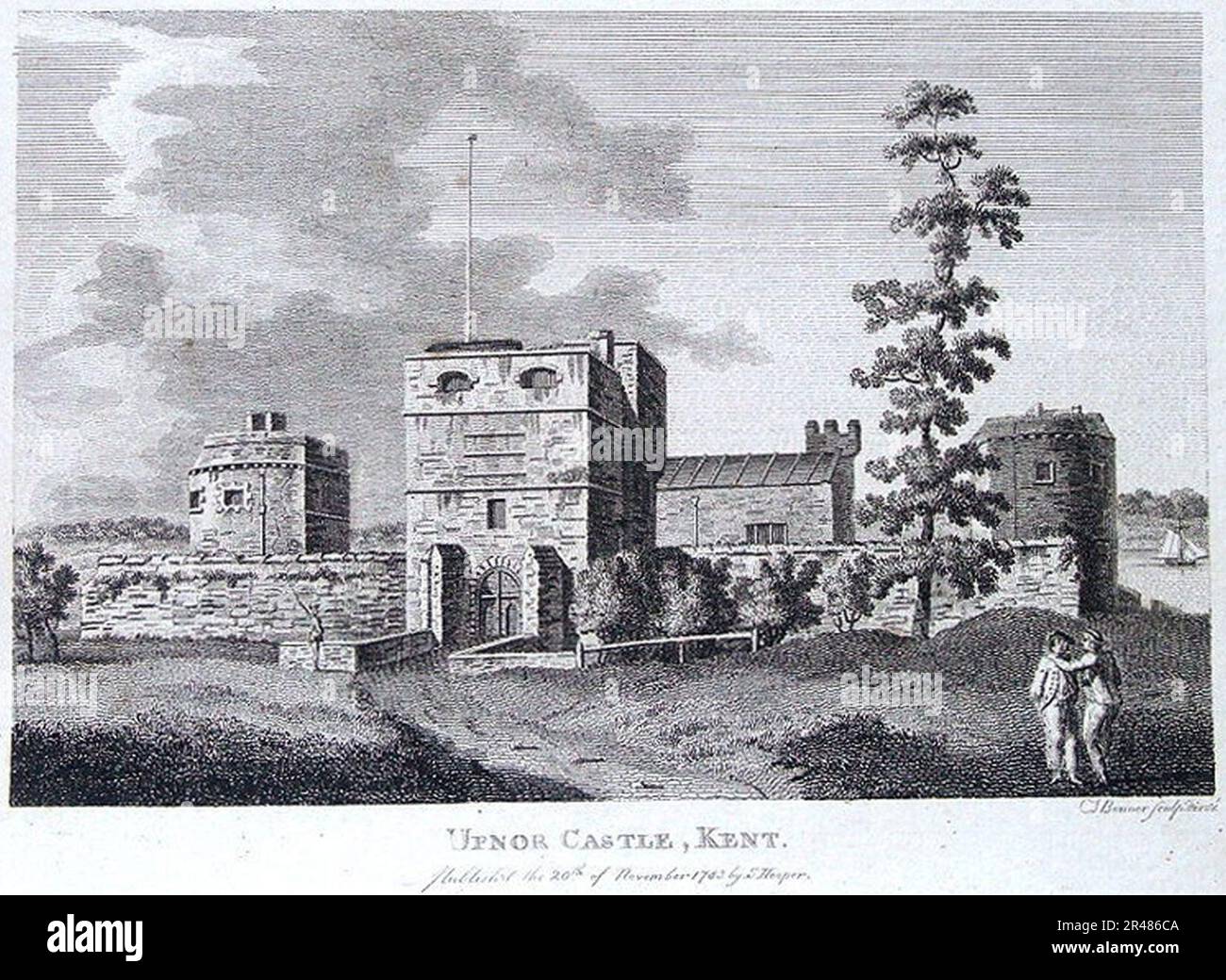 Upnor Castle 1783 Hooper print Stock Photo - Alamy