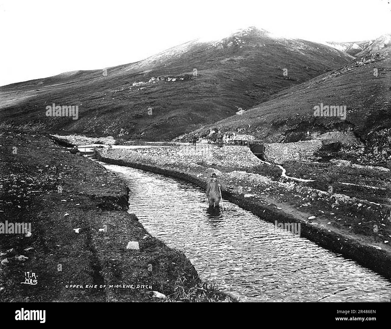 Upper end of the canal called the Miocene Ditch, Seward Peninsula ...