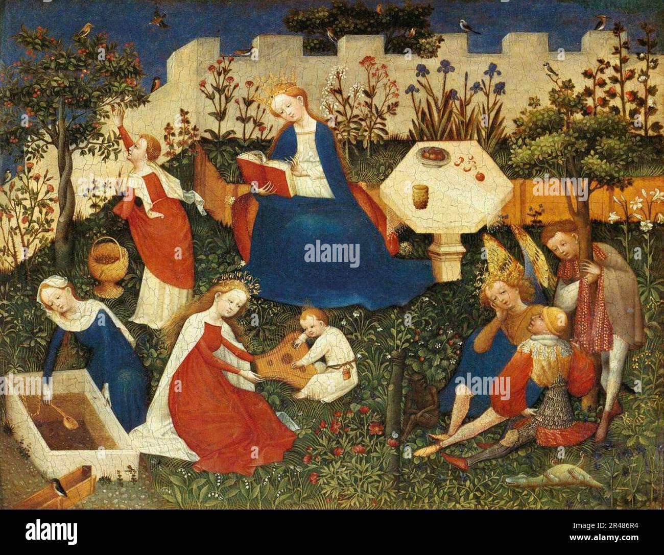 Upper Rhenish Master - The Garden of Eden Stock Photo - Alamy