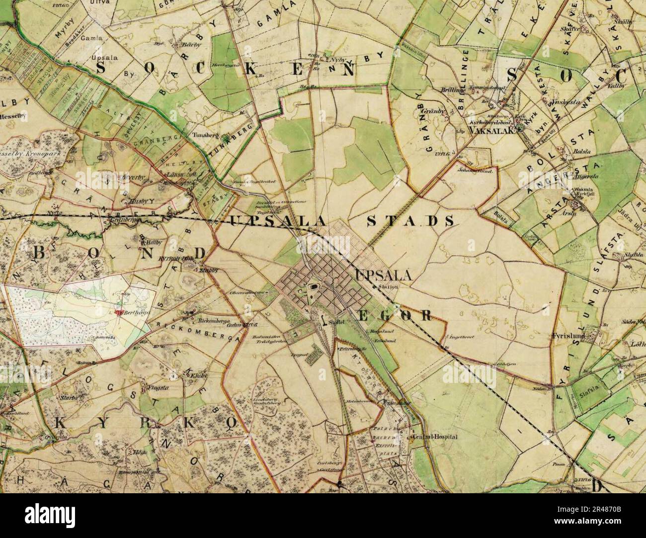 Uppsala Häradsekonomiska kartan 1859 Stock Photo - Alamy