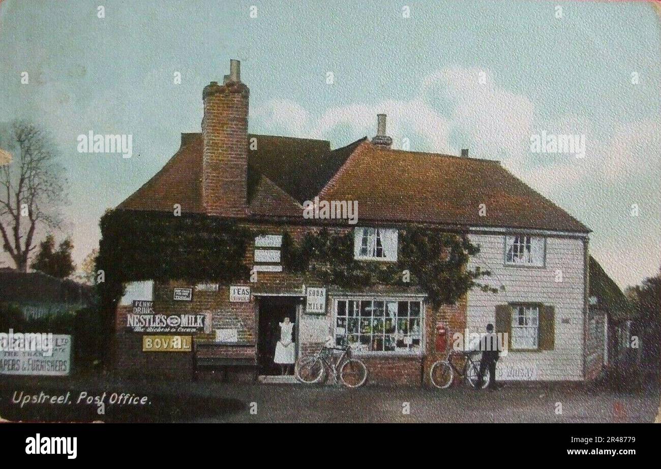 Upstreet post office - postcard Stock Photo - Alamy