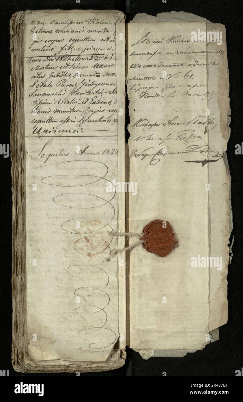 Upynos RKB 1800-1827 mirties metrikų knyga 062 Stock Photo - Alamy