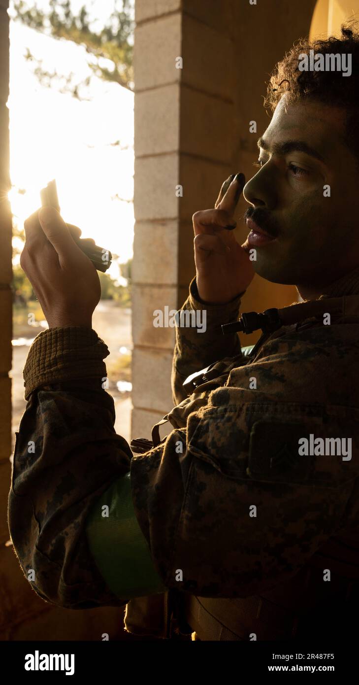 U.S. Marine Corps Cpl. Bryan Molina, a mortarman with 1st Battalion ...
