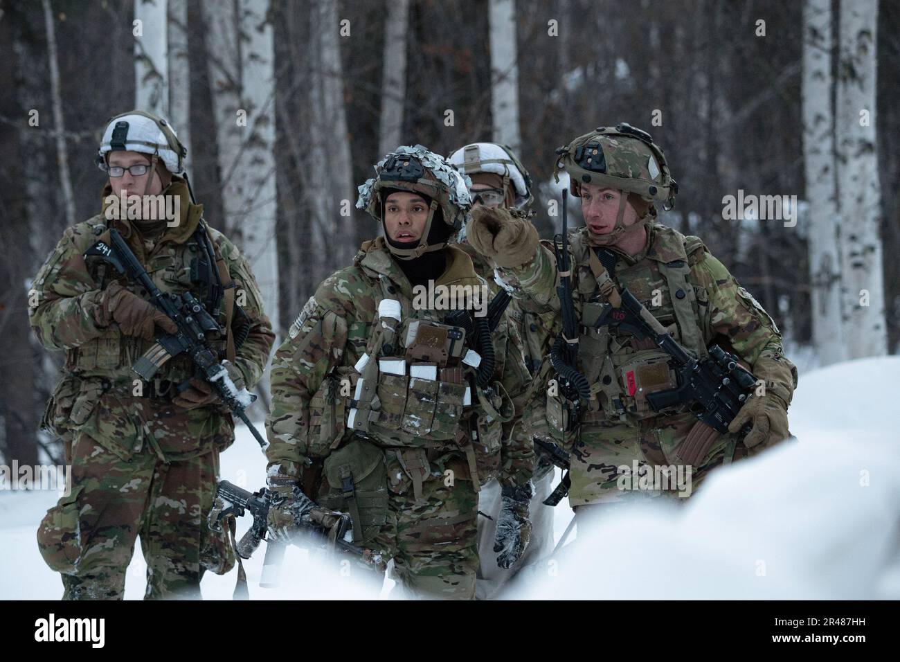 A U.S. Army infantry squad leader, right, with Blackfoot Company, 1st ...