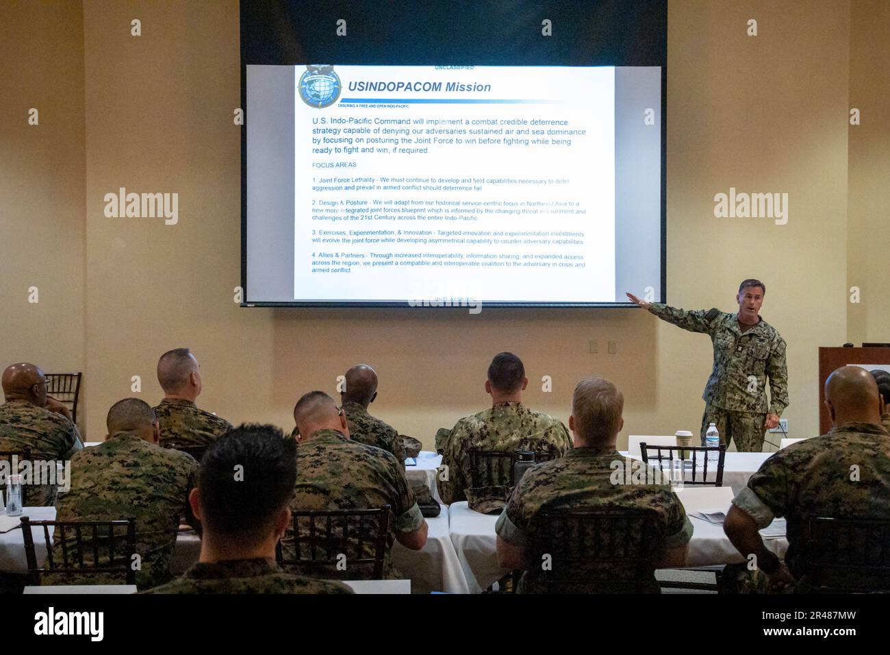 U.S. Navy Fleet Master Chief David Isom, command senior enlisted leader ...
