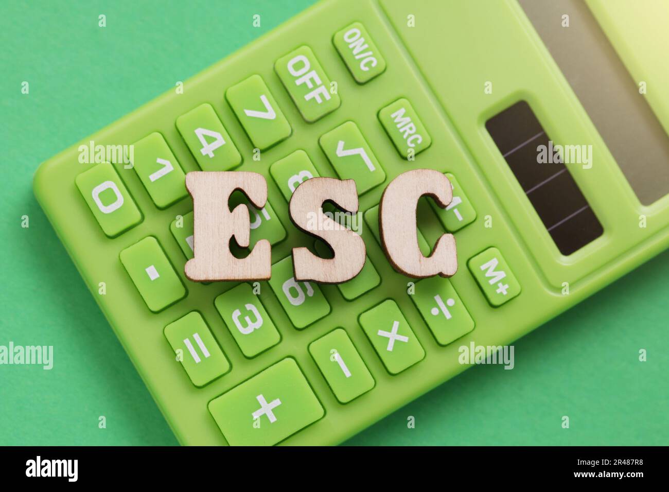 ESG, green calculator. Environmental, Social, Corporate Governance ...