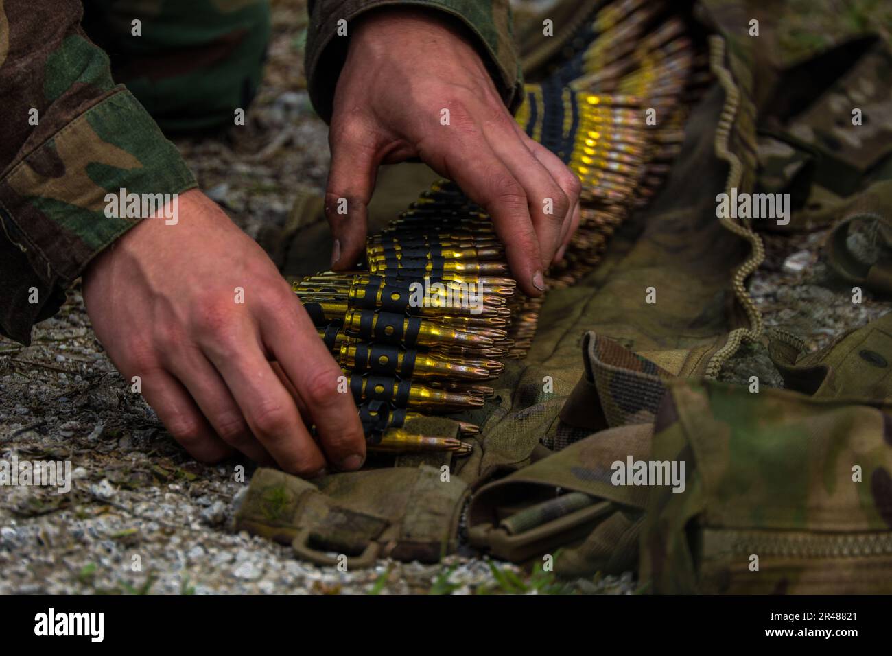 A Dutch Marine with Marine Squadron Carib, Netherlands Marine Corps ...
