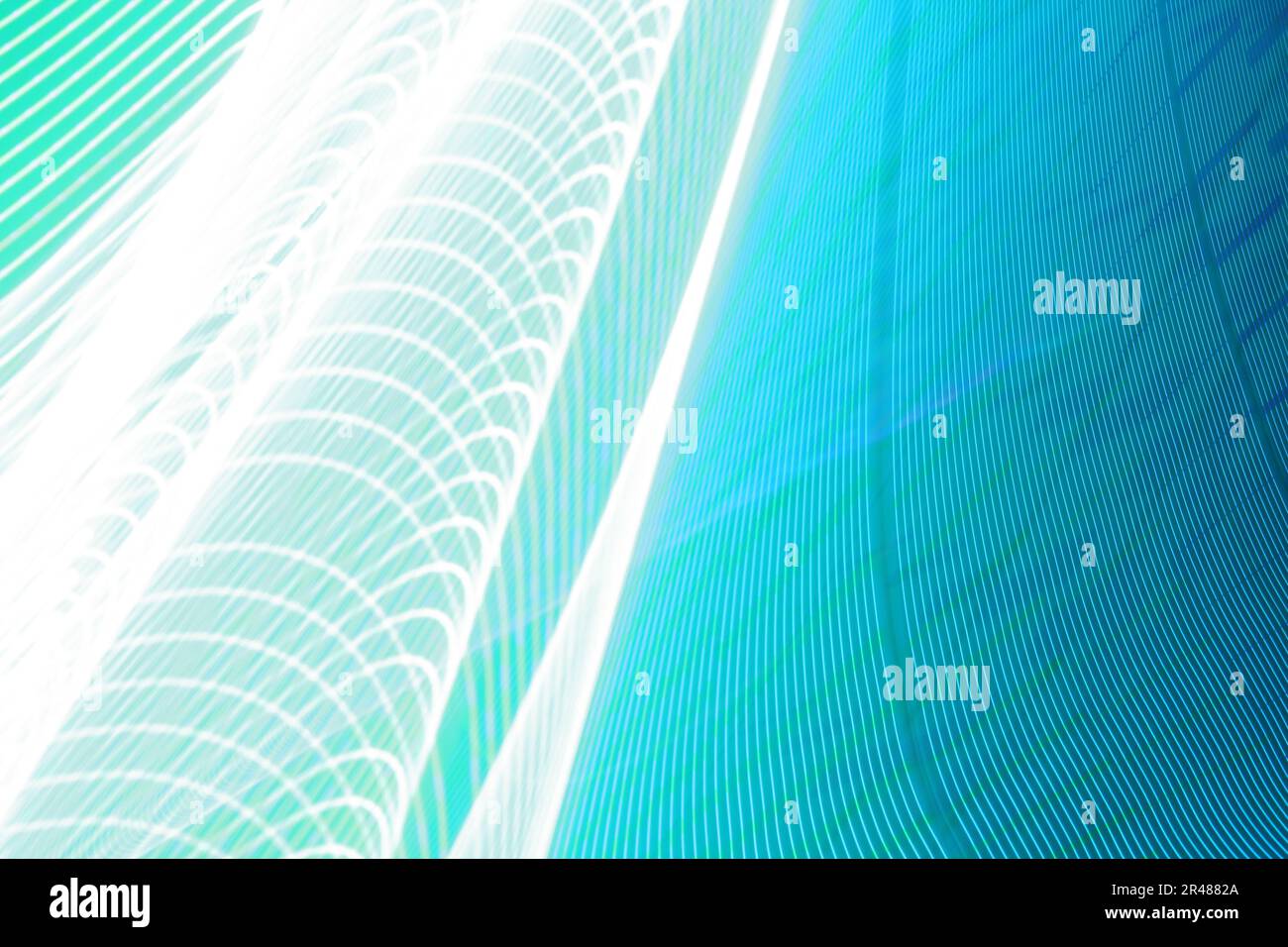 A large display featuring a pattern of blue lights radiating outward ...