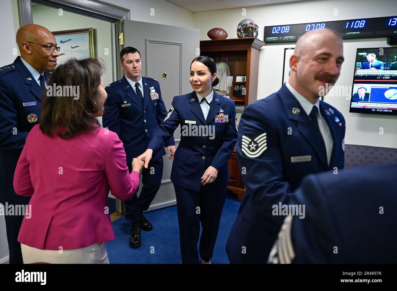 Air Force Chief of Staff Gen. CQ Brown, Jr., left, and Sharene Brown ...