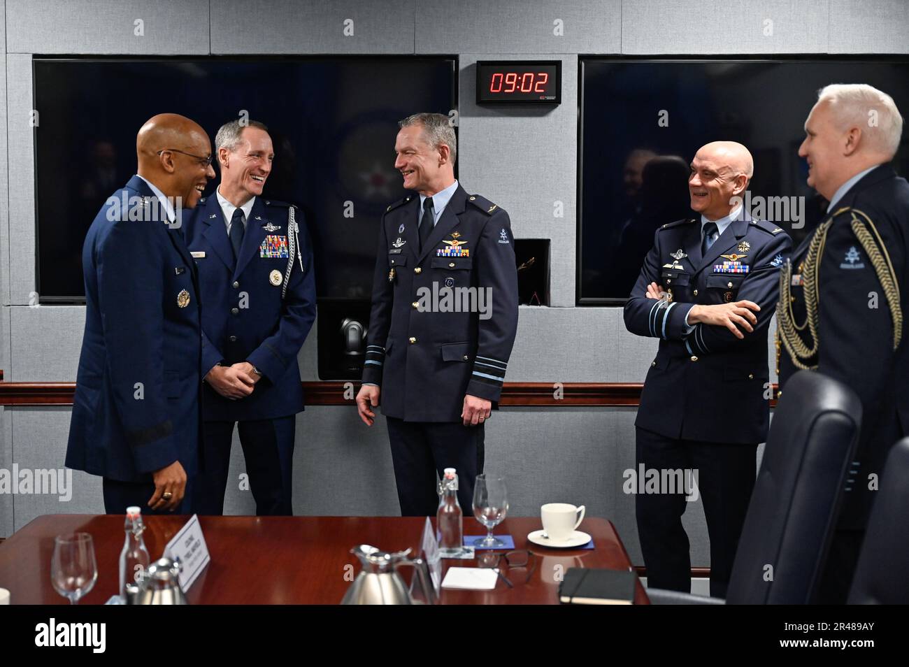 Lt. Gen. Dennis Luyt, center, commander of the Royal Netherlands Air ...