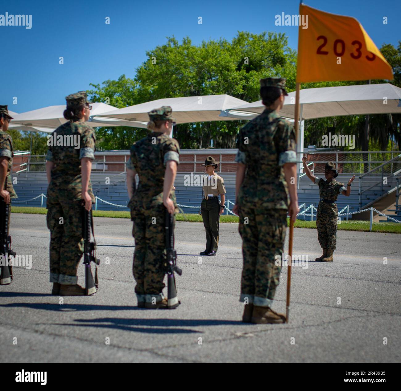 U S Marine Corps Recruits With Echo Company 2nd Recruit Training