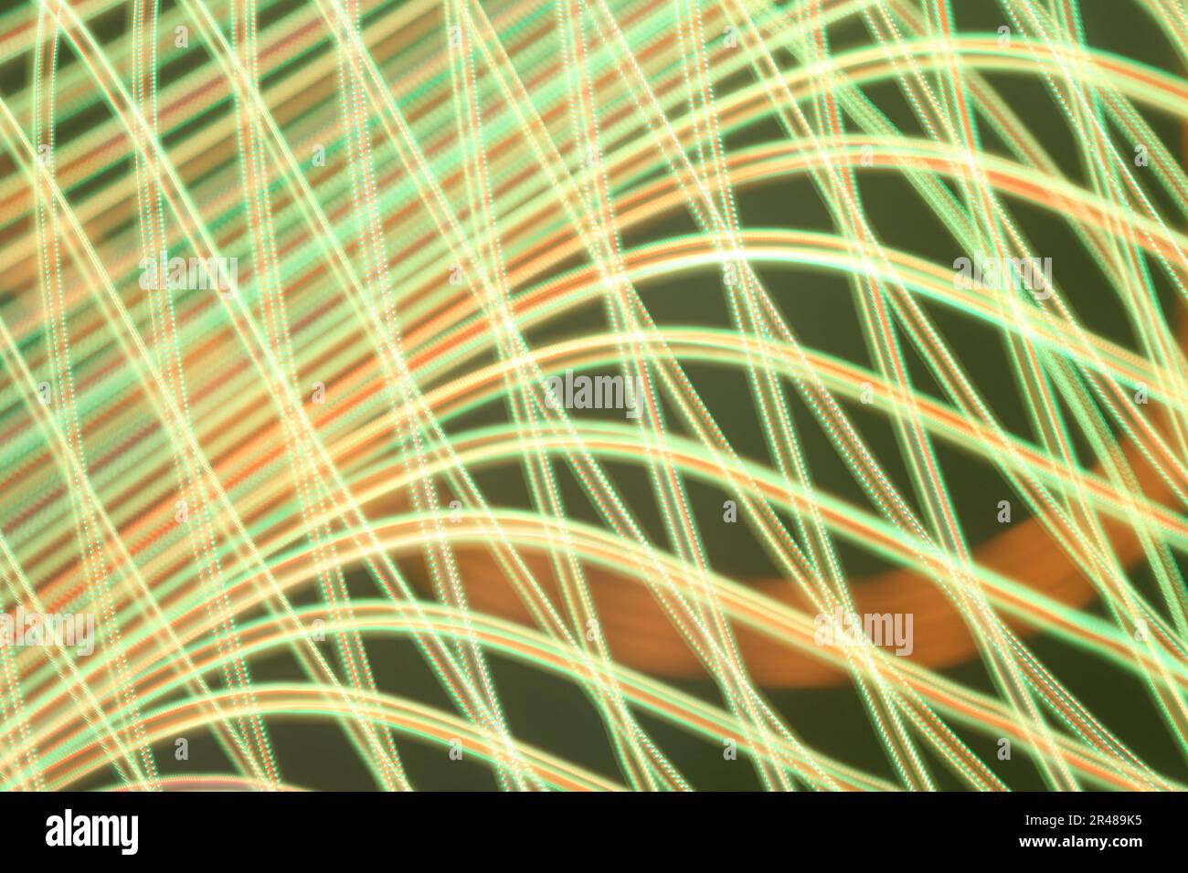 A large display featuring a pattern of colorful lights radiating ...