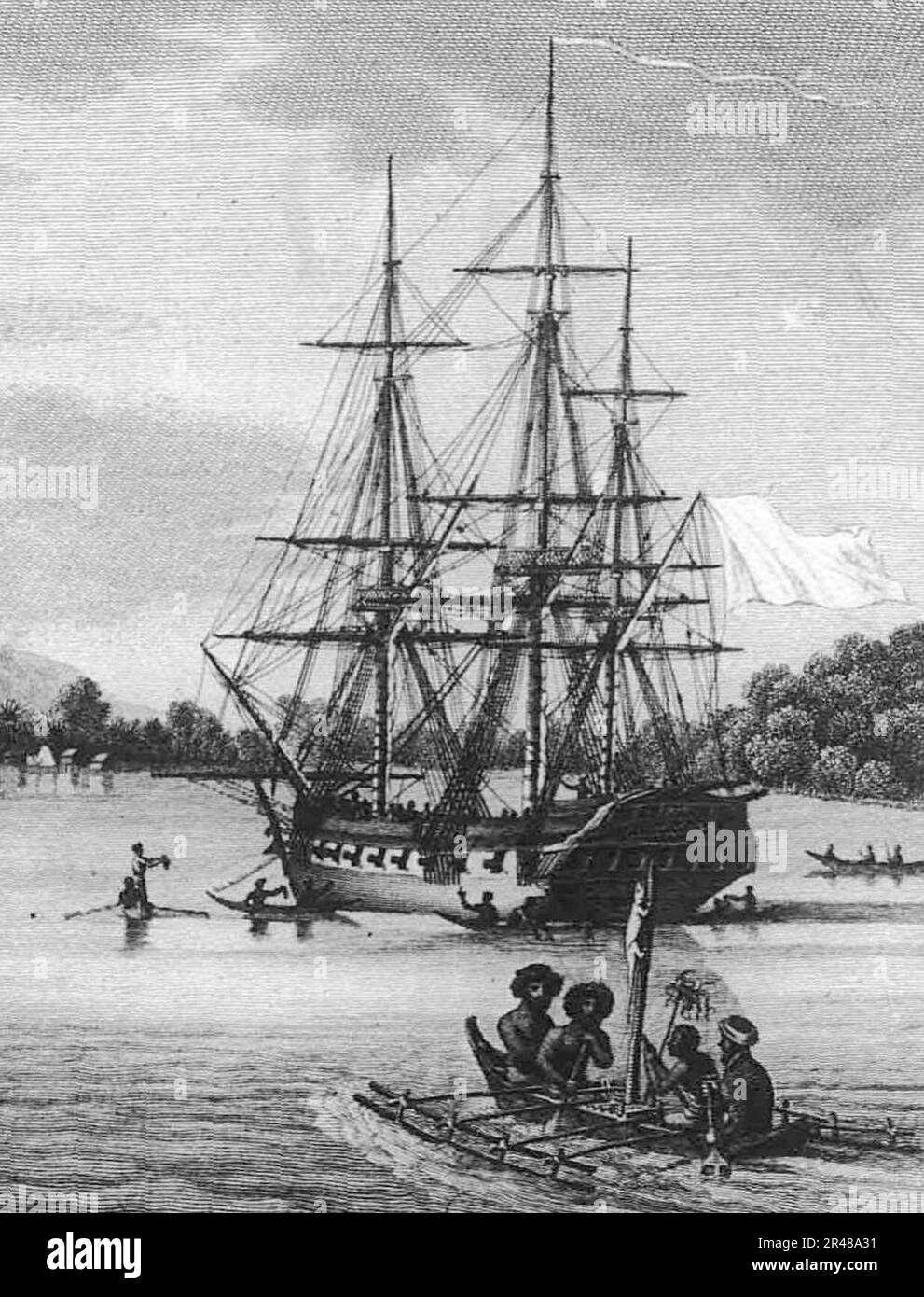 Uranie mouillage Rawak Stock Photo - Alamy