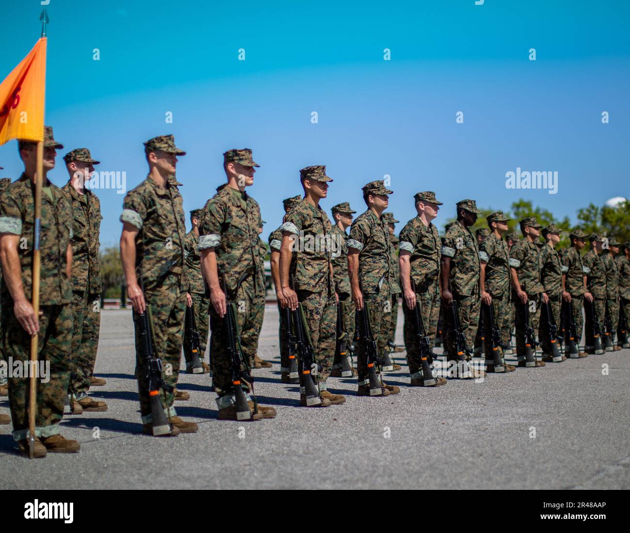 U.S. Marine Corps recruits with Echo Company, 2nd Recruit Training ...