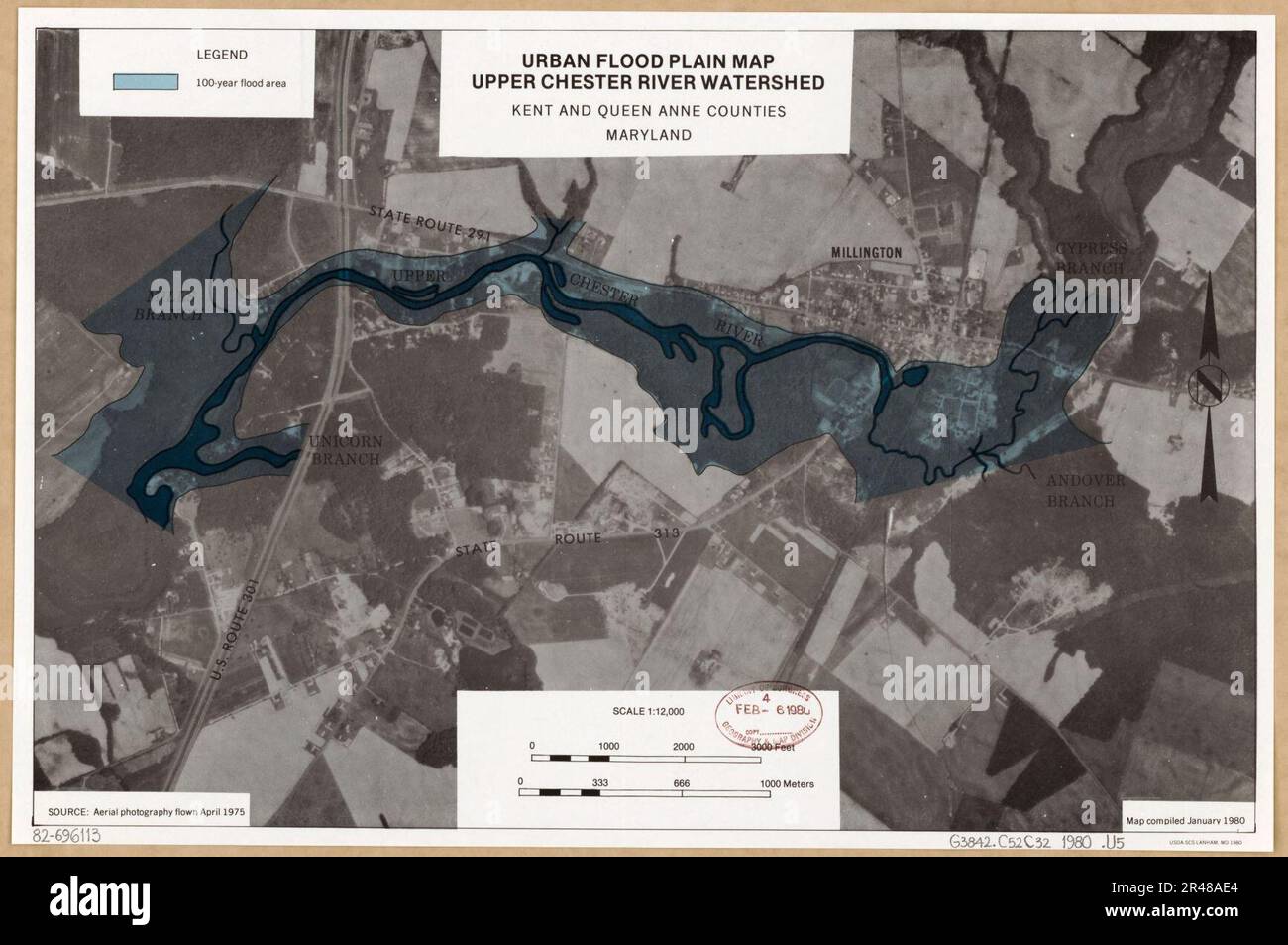 Urban flood plain map, upper Chester River watershed, Kent and Queen ...