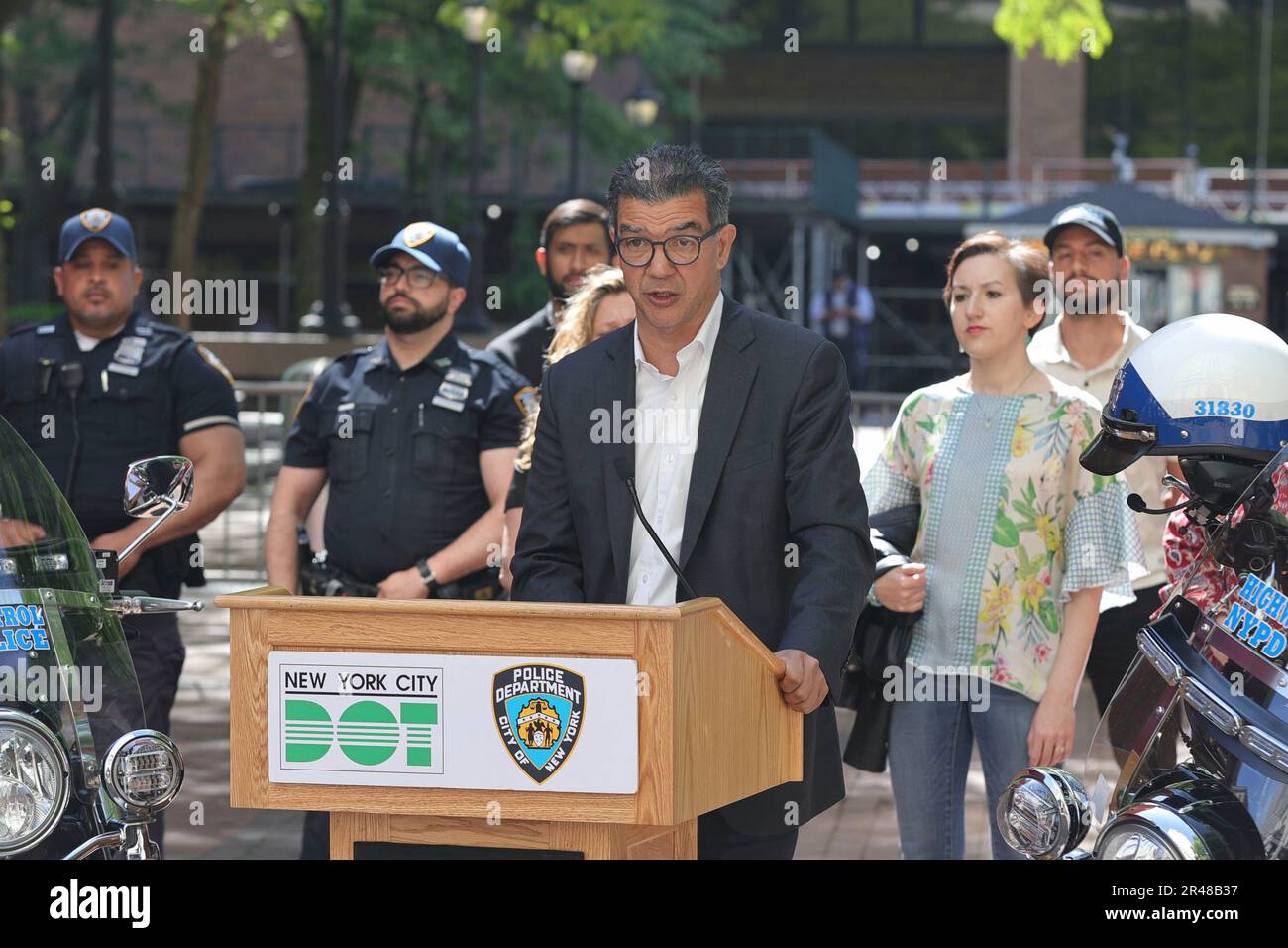 One Police Plaza, New York, USA, May 26, 2023 - New York City ...