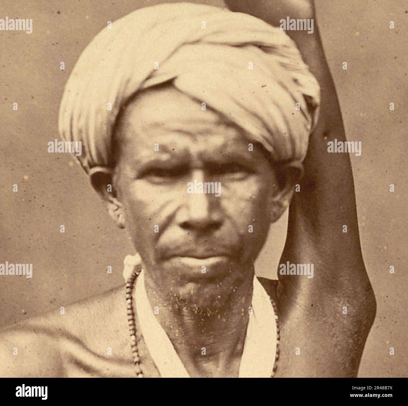 Urdha-Bahu Sannyasi, Eastern Bengal in the early 1860s (close-up of face Stock Photo - Alamy