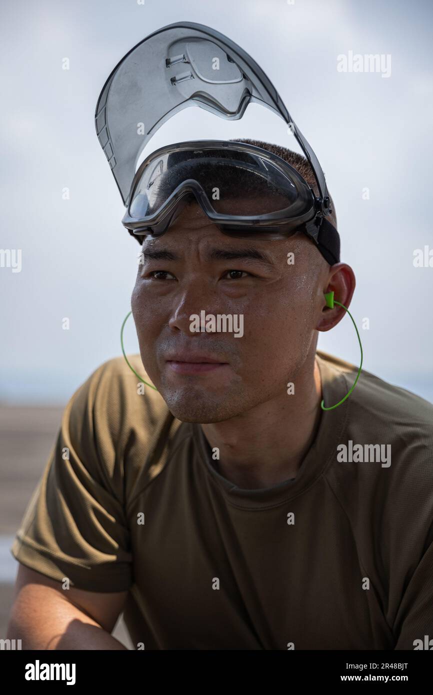 U.S. Air Force Senior Airmen Frank Xu, a MQ-9A reaper specialist with ...