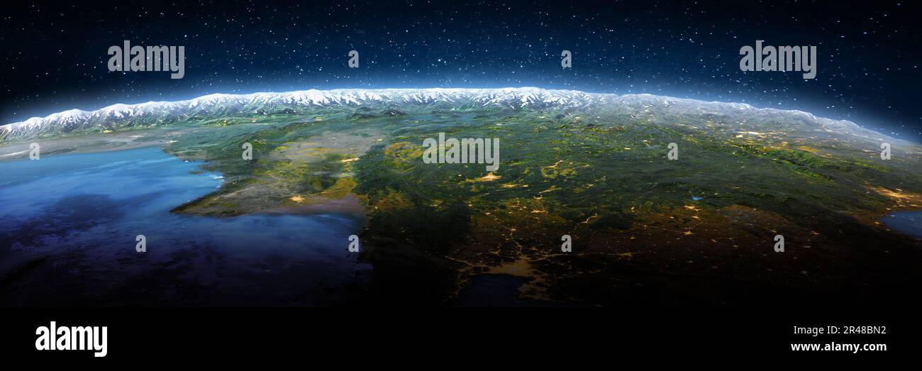 Mountains, landscape frome space. Elements of this image furnished by ...