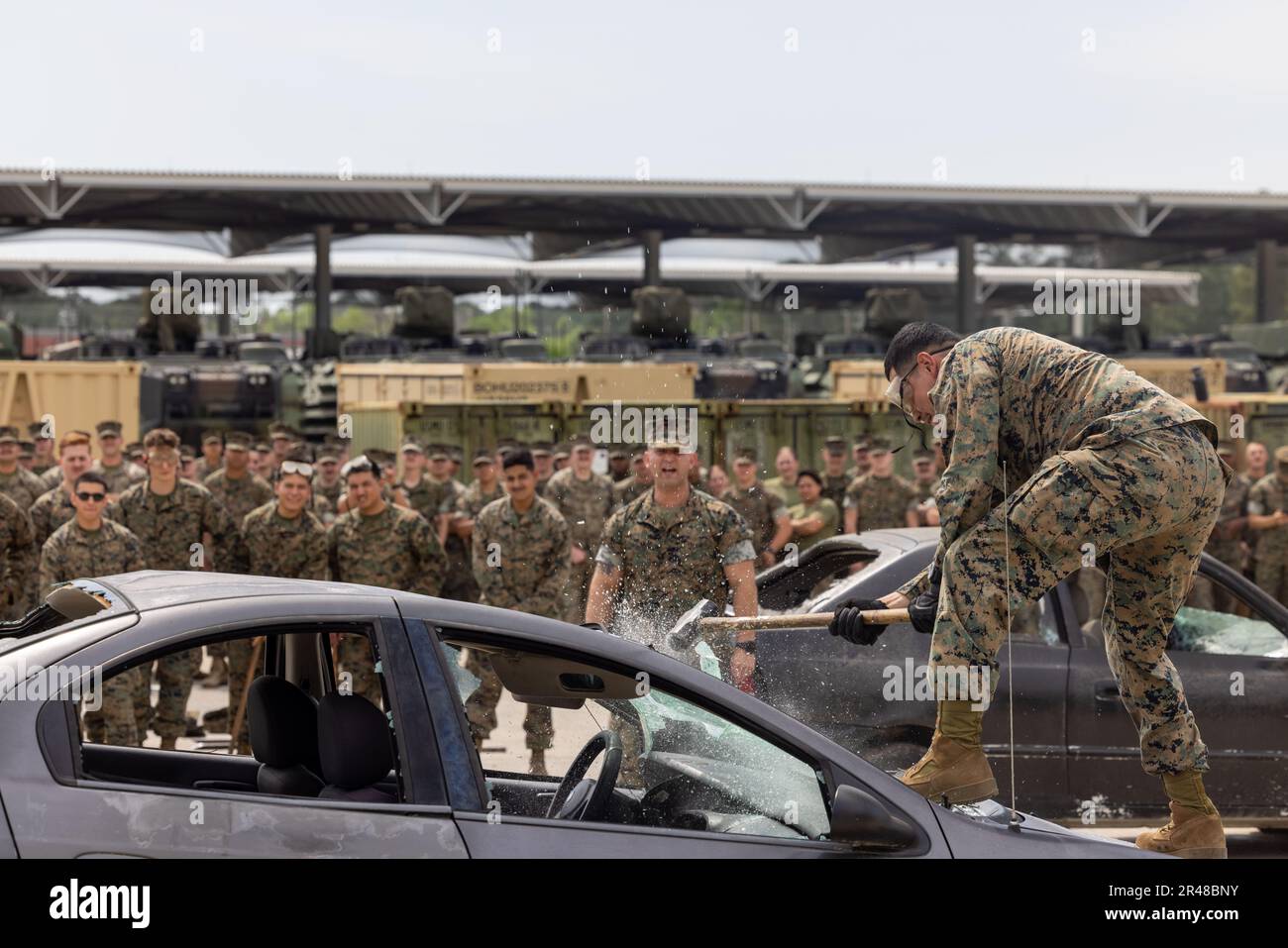 A U.S. Marine with 2d Assault Amphibian Battalion (AABn), 2d Marine ...