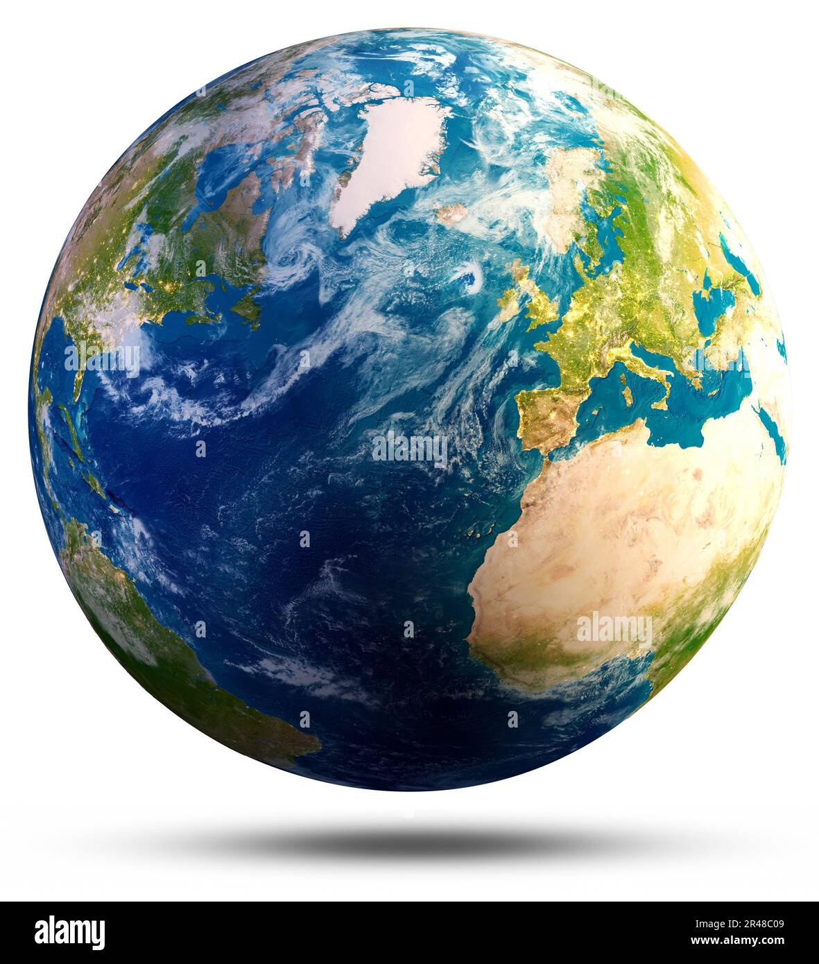 Atlantic Planet Earth. Elements of this image furnished by NASA. 3d ...