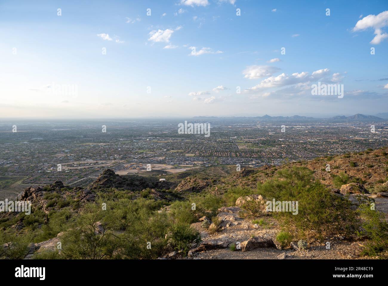 A scenic view of rolling hills and lush green grass, Phoenix, Arizona ...
