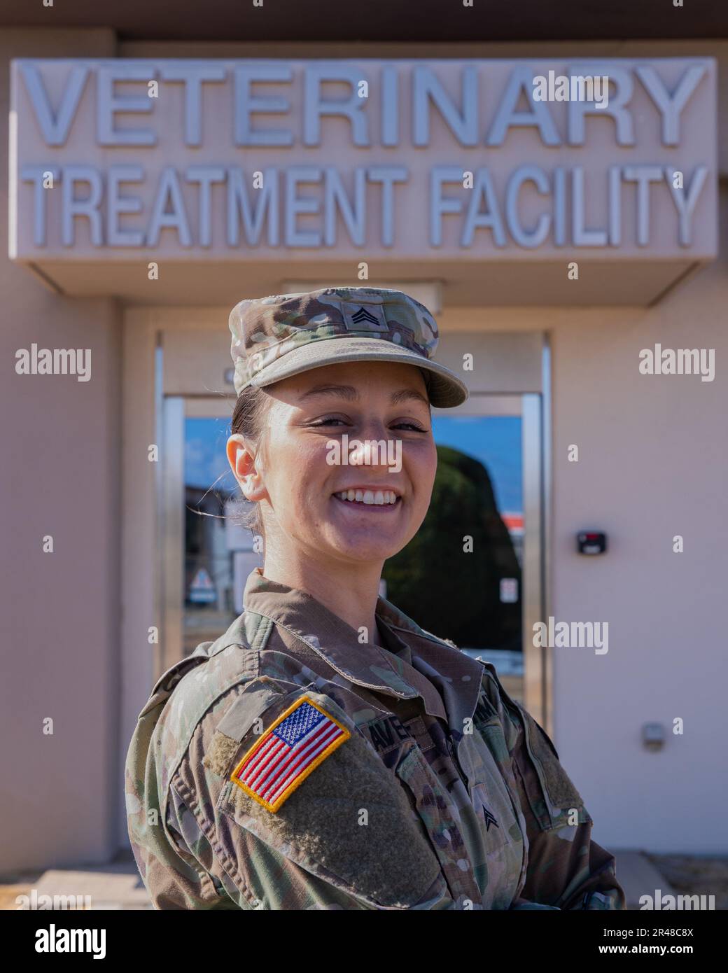 U.S. Army Sgt. Monica Laverdure, an Animal Care Specialist with Public ...