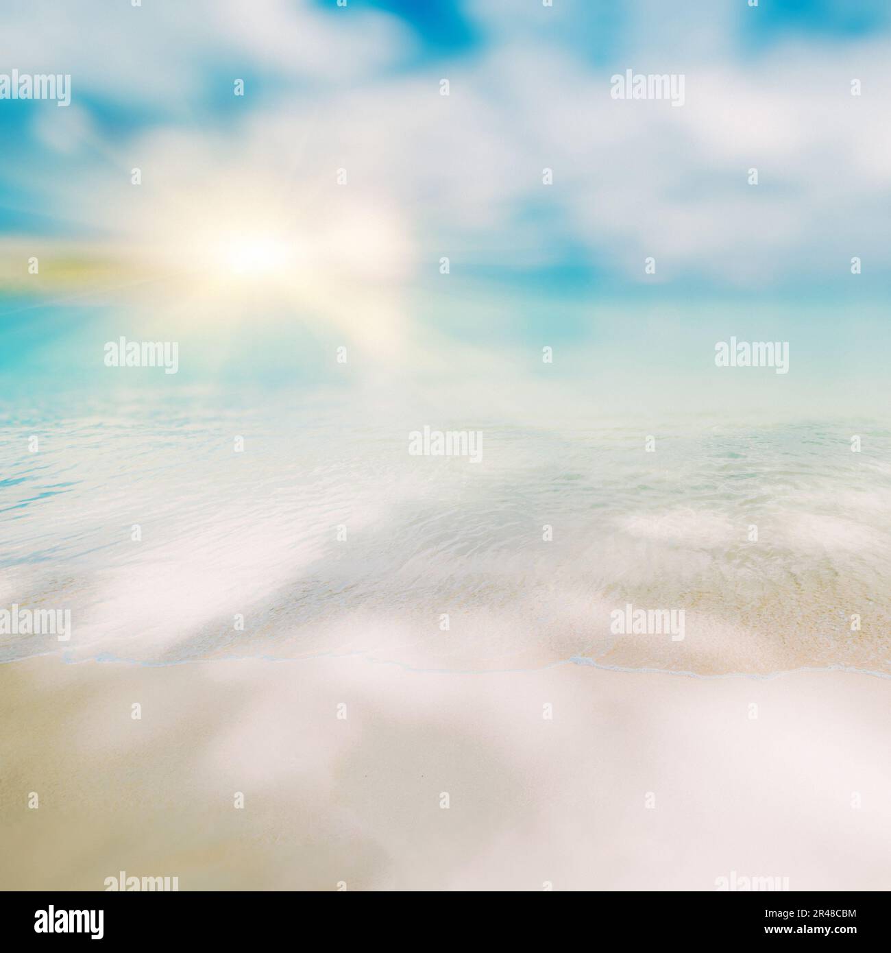 Tropical lost beach summer background Stock Photo - Alamy