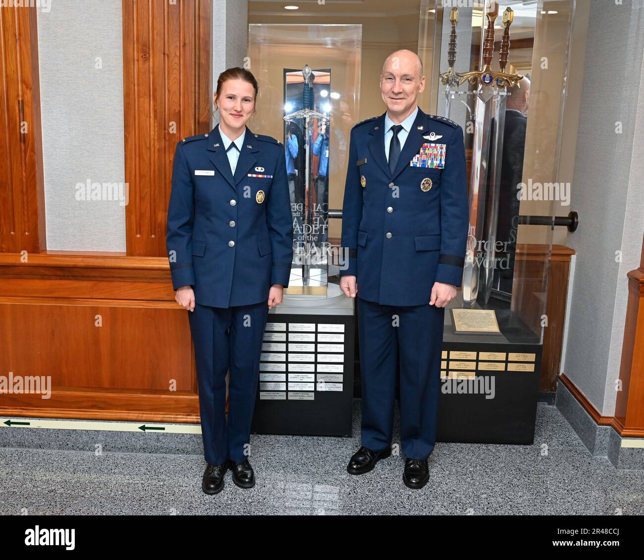 Air Force Vice Chief of Staff Gen. David W. Allvin poses with 2nd Lt ...