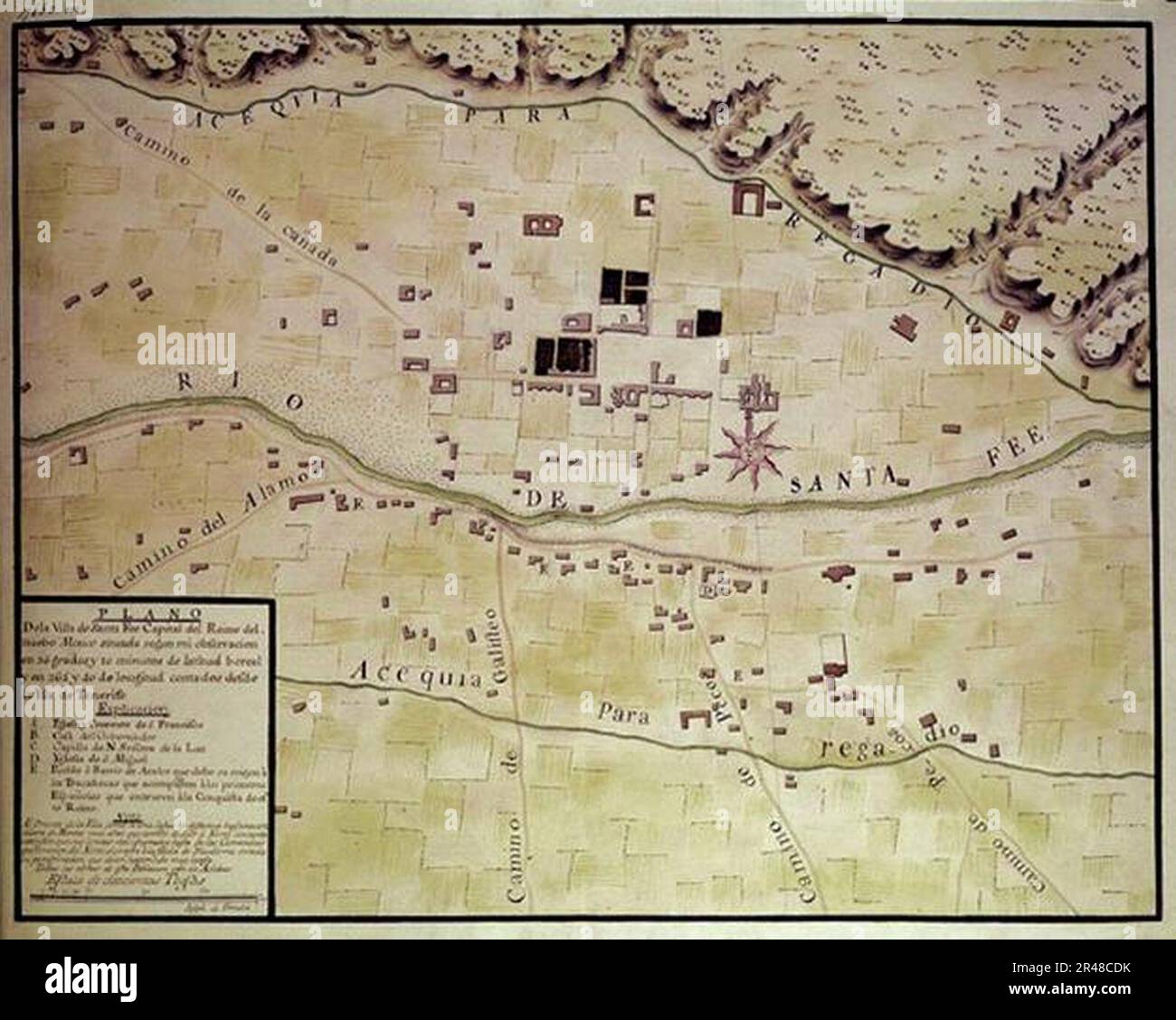 Vintage map of santa fe hi-res stock photography and images - Alamy